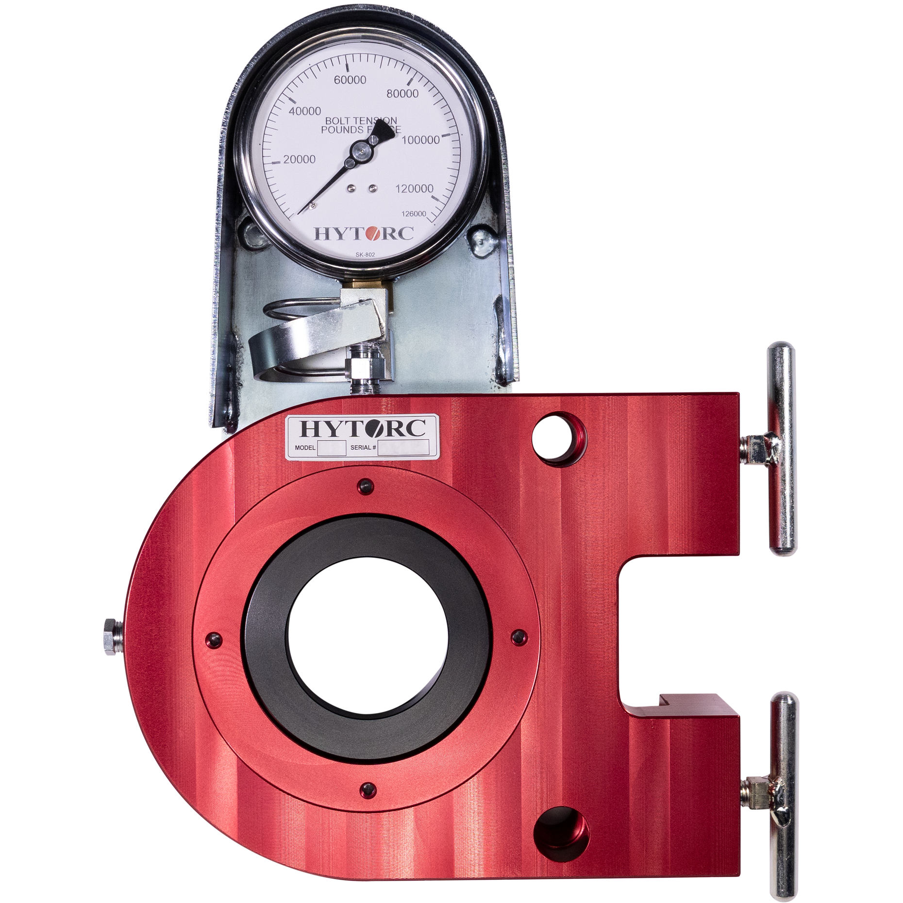 HY-104 BOLT TENSION LOAD CELL, 126,000 LBF, DIAL W/PELICAN CARRYING CA ...